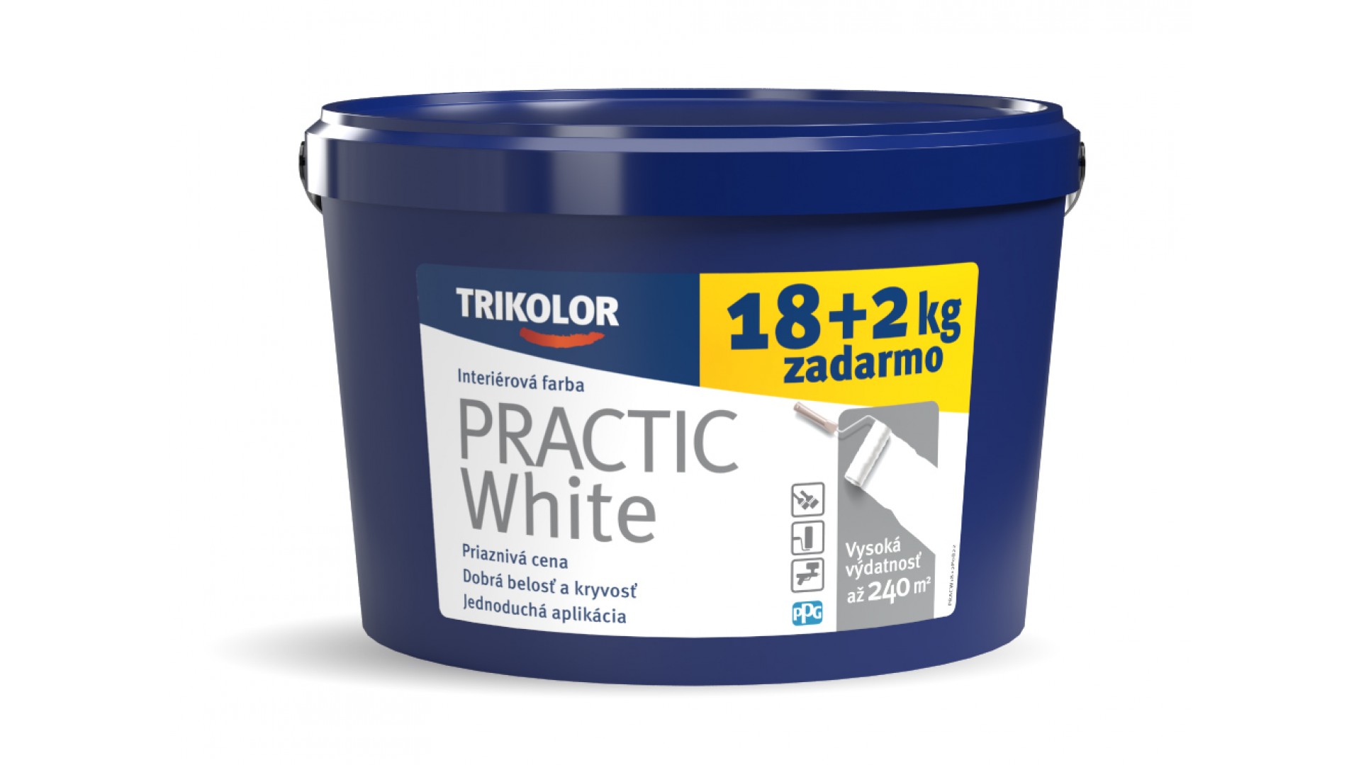 Trikolor PRACTIC White | Biele interiérové farby | Steny | Colormania.sk